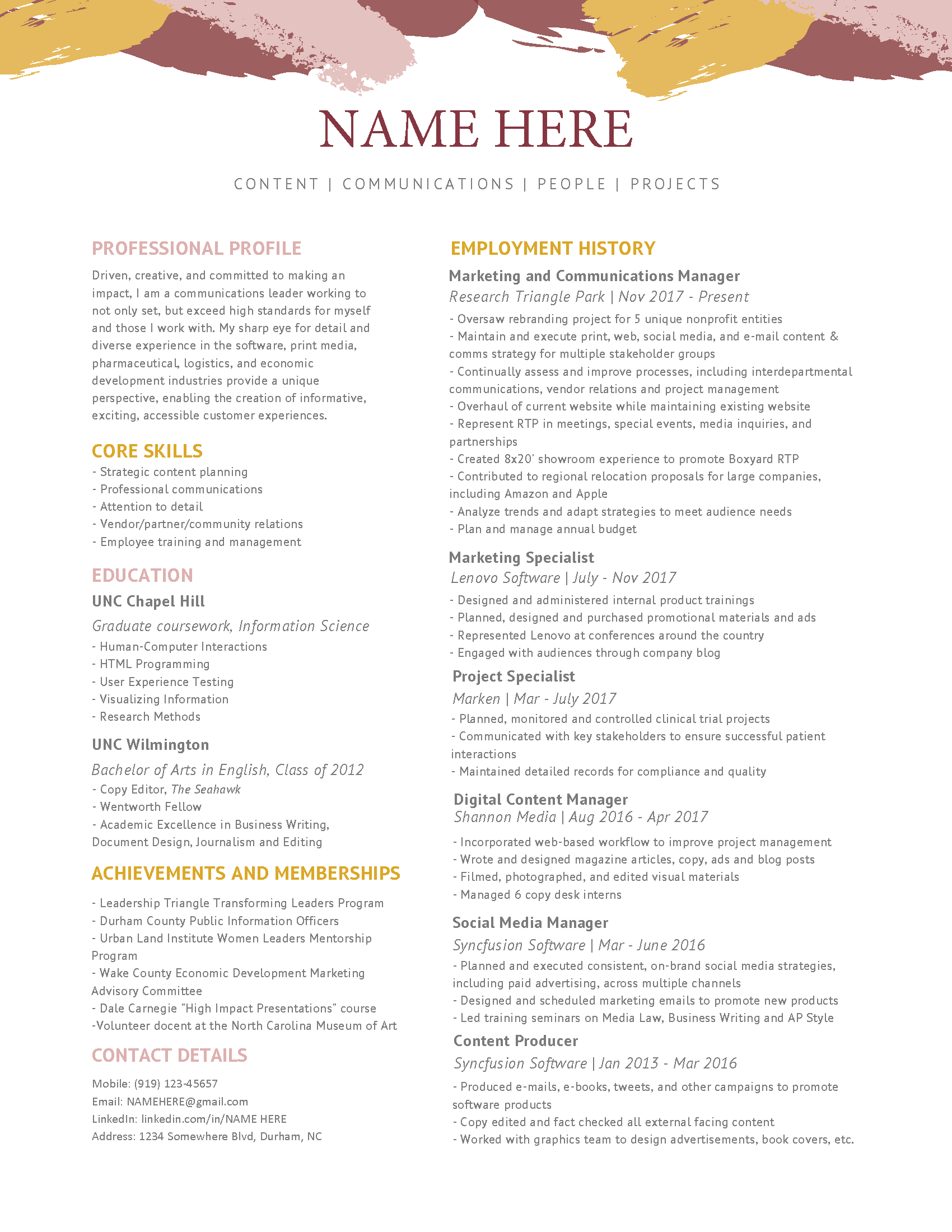 creative resume – Weston Writing